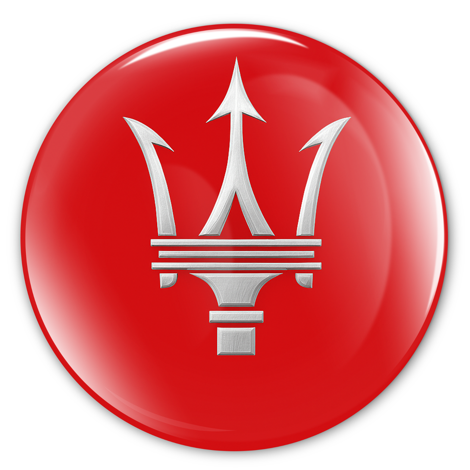 Maserati domed Stickers 4pcs Decals epoxy Rim Badge wheel caps emblem ...