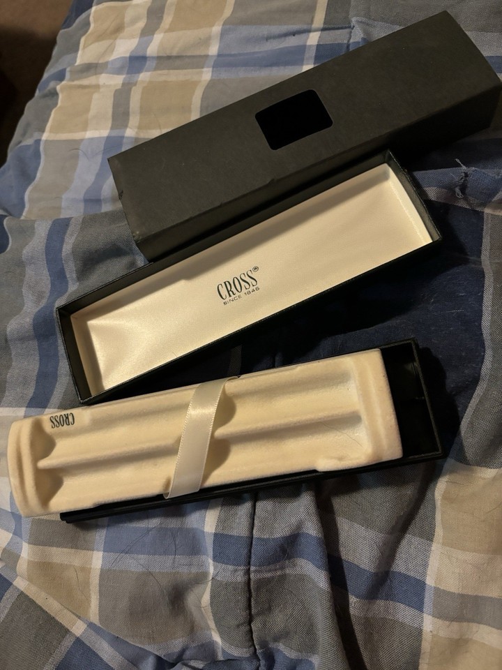 Vintage Cross Ball Point Pen Pencil Empty Box NO PEN 450105 Blue Double ...