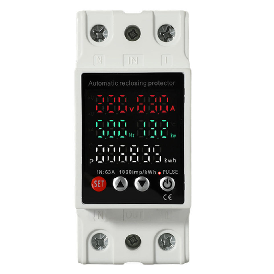 Smart Voltage Protector 2P with Automatic Reset for 63A Electrical Systems | eBay UK