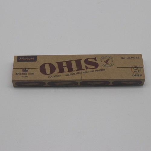 OHIS Natural King Size Rolling Papers With Filter Tip Full Box 24 ...