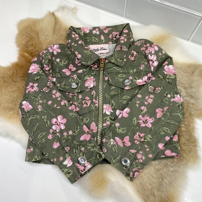 Little Lass Baby 18M Floral Jacket - Green Kid’s Jacket Baby Long ...