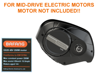 eBike 2x sticker decal 250W 'road legal' for Bafang G520 (M500 ...