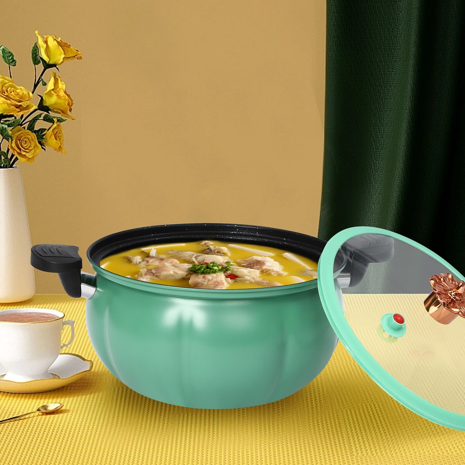 8L Micro Pressure Cooker non-stick Clay Wok Multifunction Cooking soup ...