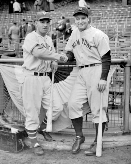 1937 Giants MEL OTT and Yankees LOU GEHRIG Glossy 8x10 Photo World Series Print | eBay