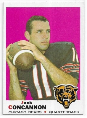 JACK CONCANNON 1969 Topps Football card #186 Chicago Bears EX+/NR MT | eBay
