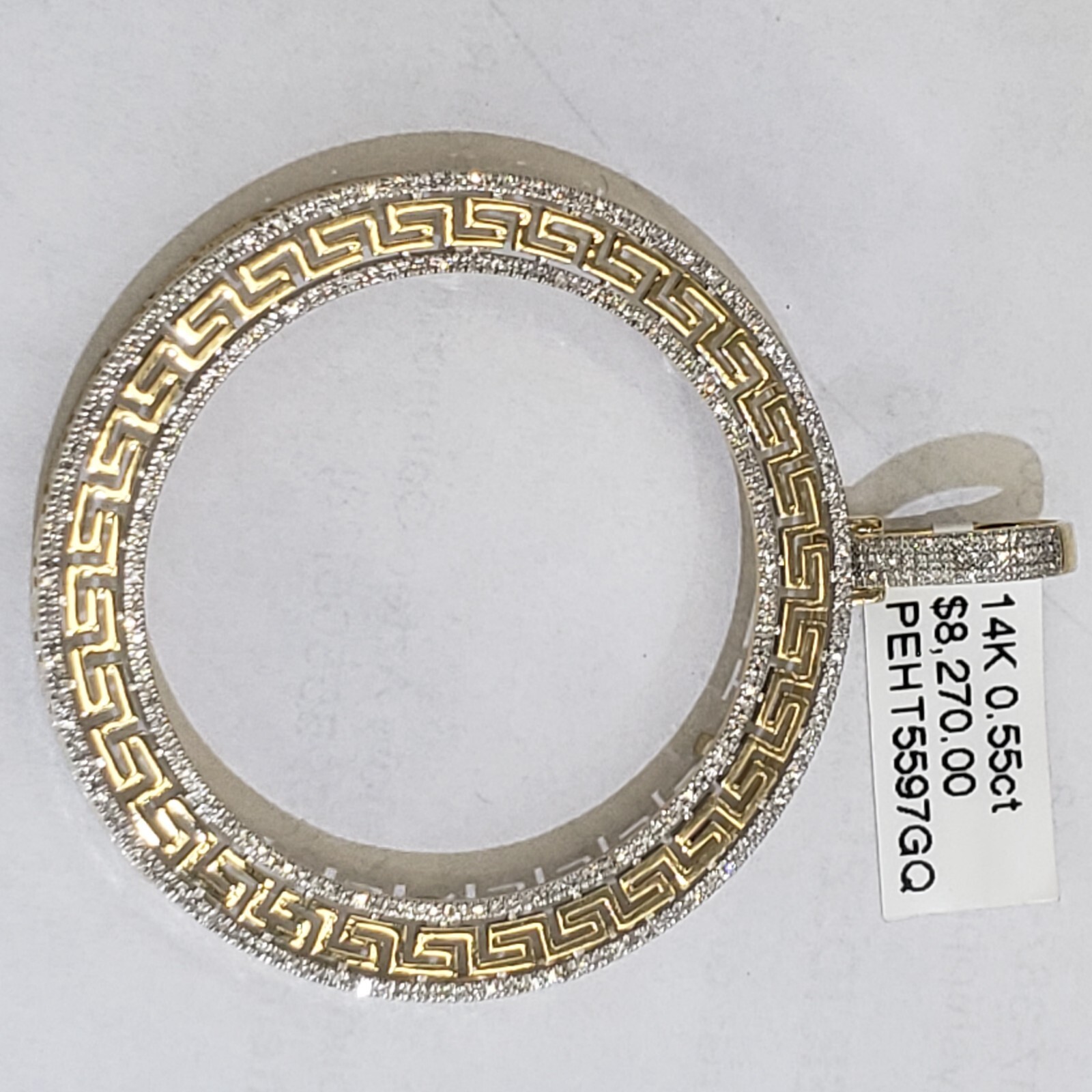 Real Diamond 14k solid gold 50 pesos centenario Coin Bezel Frame ...