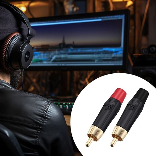 With Gold Plated Head RCA Audio Video Plug Connector Musical Sound RCA ...