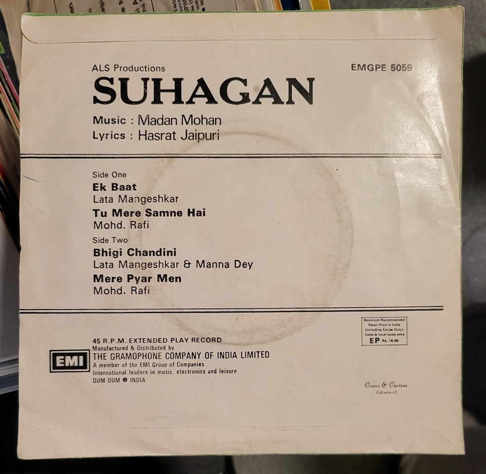 Suhagan 1964 very rare near mint condition vinyl EP OST | eBay