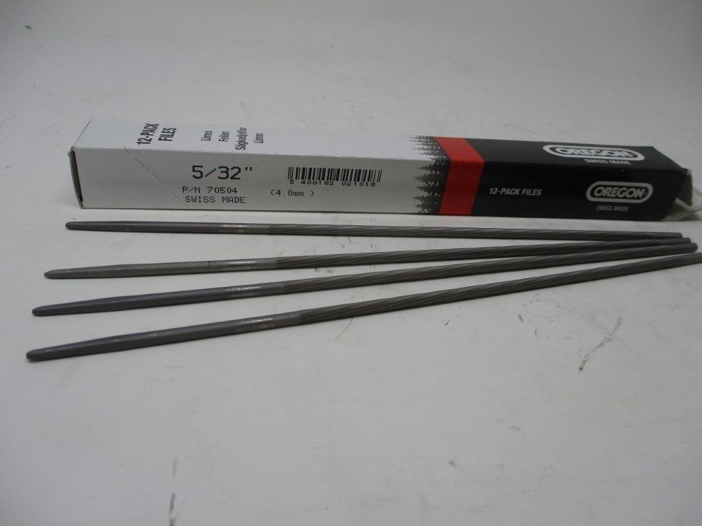 4 Pcs Oregon 70504 Chainsaw File's 5/32" 4.0mm Chain Saw Sharpen File ...