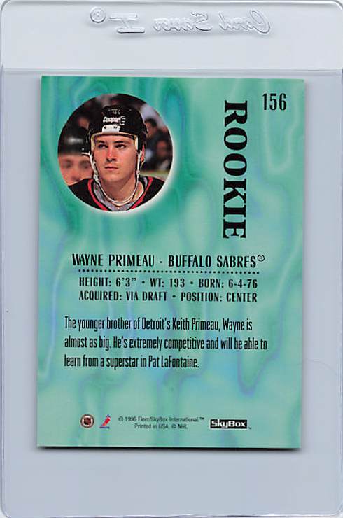 1996/97 Skybox Impact #156 Wayne Primeau Sabres Signed Auto *G6832 | eBay