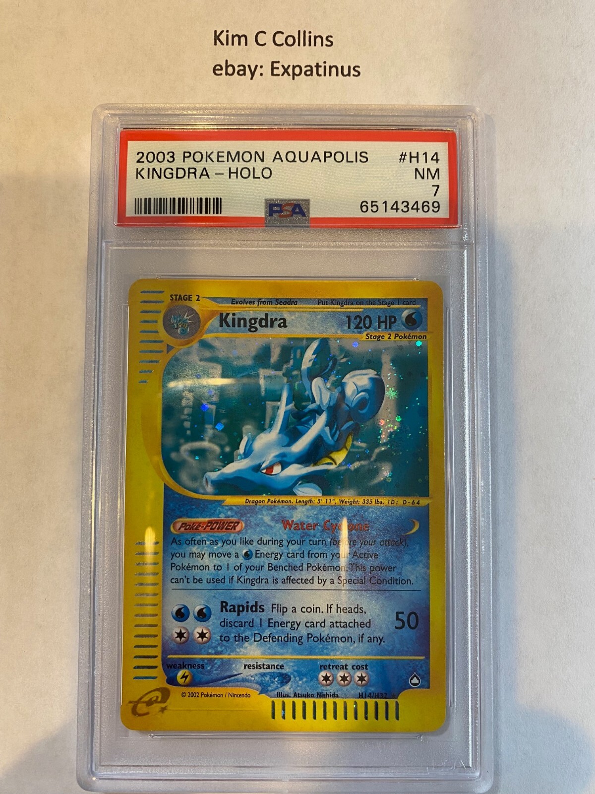 Pokemon 2003 WOTC Aquapolis Kingdra #H14 Holo PSA 7 NM | eBay