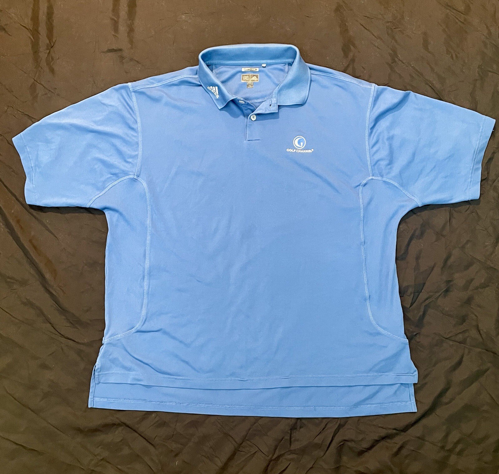 Adidas Golf Channel Shirt Men’s XXL Blue Climacool Performance Short ...