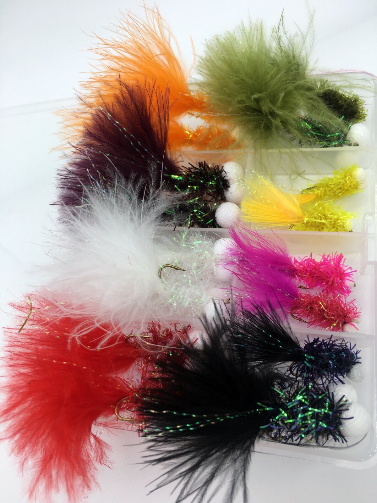 Fly Fishing Booby Boobie Flies Mixed Colours Size 10 & 12 Set of 16 ...