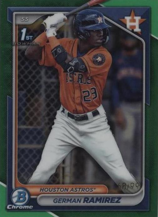 2024 Bowman - Chrome Prospects German Ramirez #BCP-93 Green Refractor /99 (RC) for sale online ...