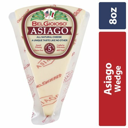 2 BelGioioso Asiago Cheese Wedges, Specialty Cheese, 1 lb (2 - 8 Oz ...