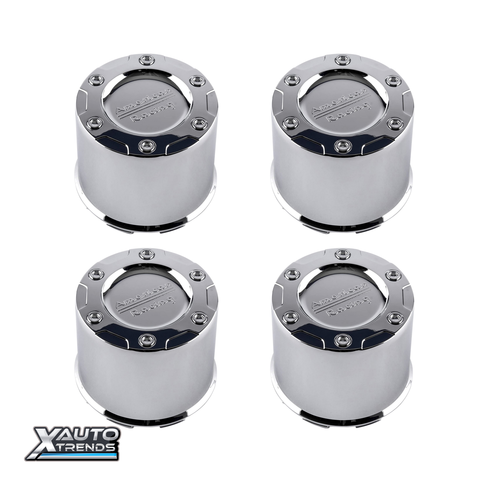 4 x American Racing Wheel Center Cap Snap In (TALL) - Chrome 1511C11 | eBay