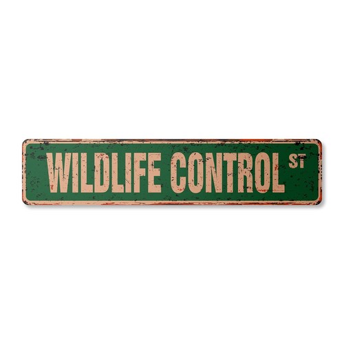 Wildlife Control Vintage Plastic Street Sign Supplies Rodent pest ...