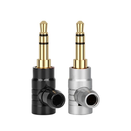 90 Degree L Type Plug Jack 3.5 Mm Vergulde Audio Adapter 2 Poles ...