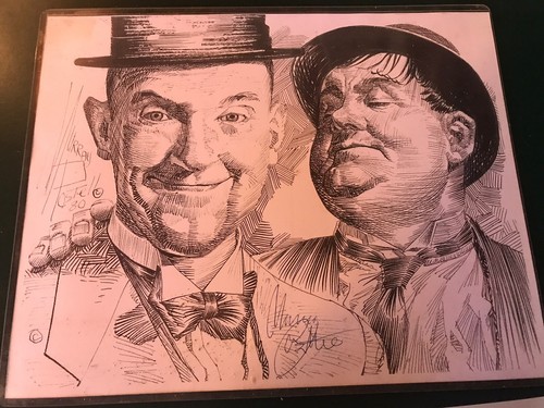 Laurel And Hardy Pencil Drawing Murray Postell | eBay