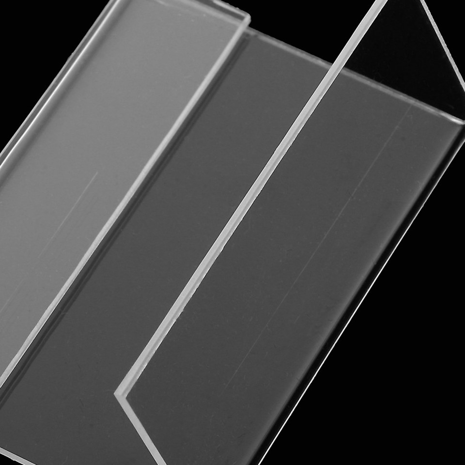20 Pcs Acrylic Slanted L Shape Display Stand Sign Holders For Desk Use ...