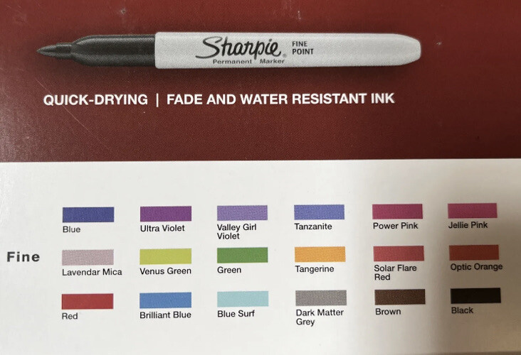 Sharpie 18 Fine Point Permanent Markers Assorted Colors Special Edition ...