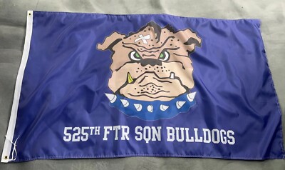 USAF 525th Fighter Squadron "Bulldogs" 3x5 ft Single-sided Flag Banner ...