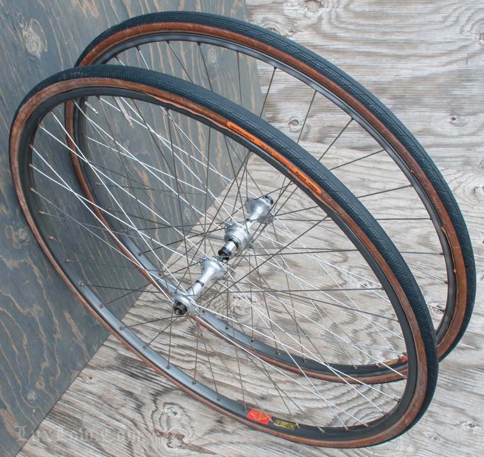 Vintage Campagnolo Nuovo Super Record Hubs 700c Road Bike WHEELS Mavic ...