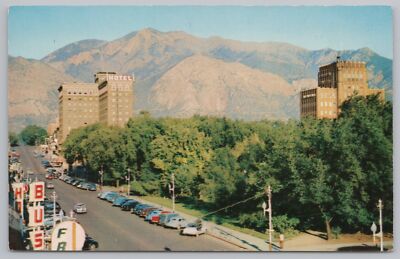 City Hall Park~Ogden UT~Jedediah Strong Smith Monument~Road~Mtns ...