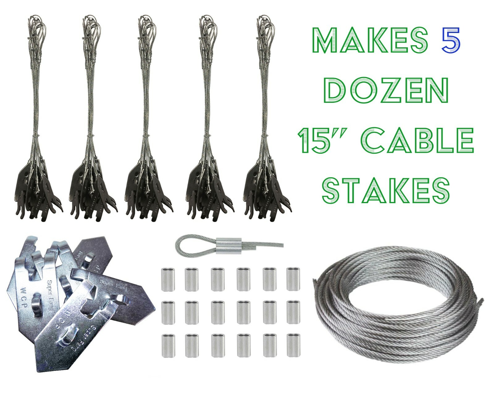 Build Your Own Cable Stakes - 5 Dozen Kit -Pick Your Favorite Trapping ...