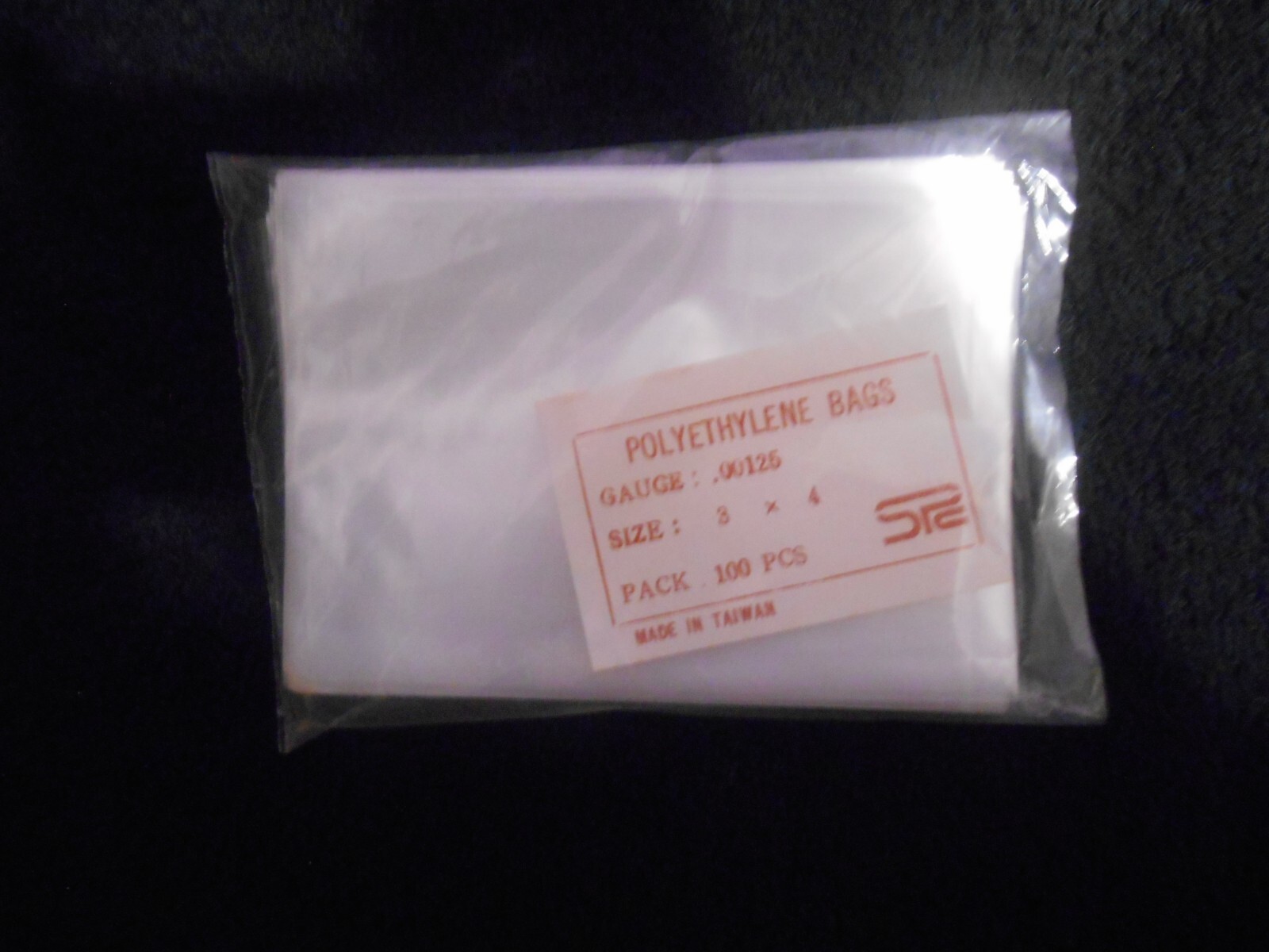 300pcs Clear Flat Polyethylene 3-Bags Gauge .00125 by 3 X 4 Inches in ...