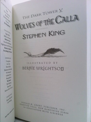 Wolves of the Calla (Dark Tower) (1st Ed) by King, Stephen ...