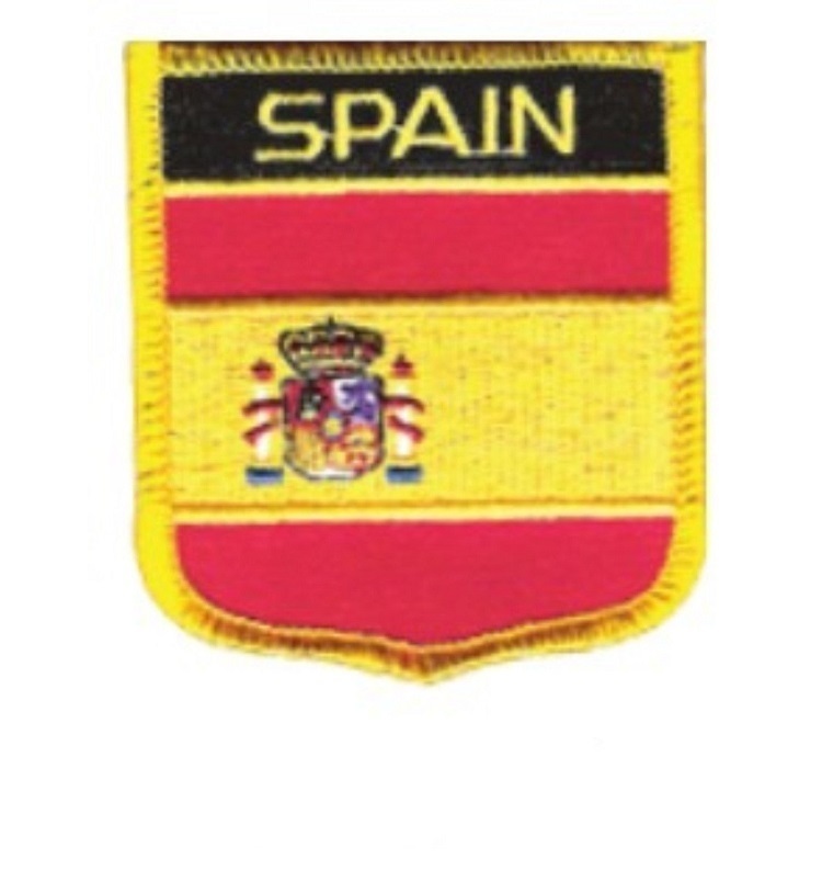 SPAIN SHIELD FLAG EMBROIDERED PATCH -- IRON-ON -- NEW 2.5" x 2.75" | eBay