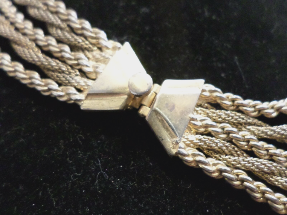 Vtg Hobe Necklace Multi-Strand Twisted Mesh Gold Tone Signed Hobe | eBay