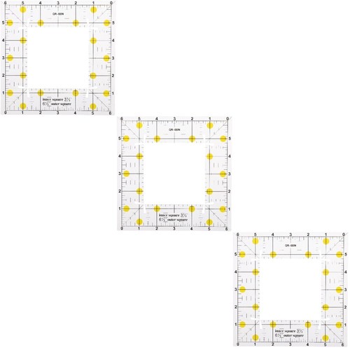 3 Pieces Patchwork Ruler Centimeter Square Sewing Quilting Templates ...