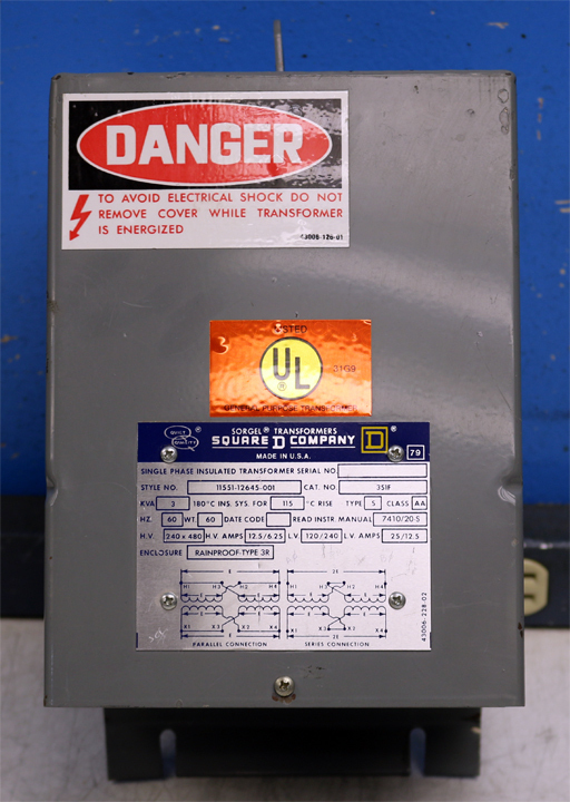 Square D Company 3S1F Sorgel Single Phase Insulated Transformer | eBay