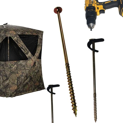 Keyfit Tools Hunting Blind Power Anchors (8 Pack) Self Drilling Steel ...