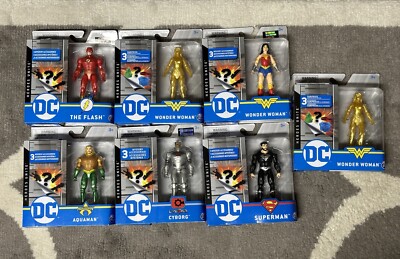 Lot Of 7 DC Spin Master Heroes Unite 4" Action Figures NIP Superman ...