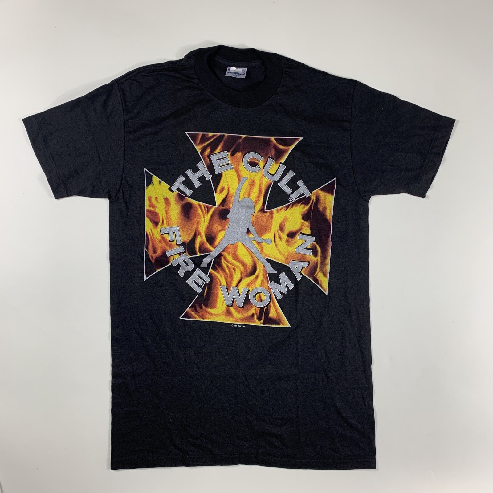 Vintage 1989 The Cult Shirt Medium Fire Woman - Gem