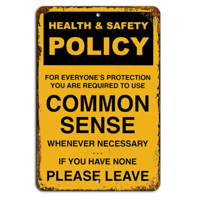 Common Sense Policy Funny Rustic Sign | eBay