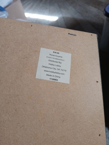 Cinema Hobby Lobby Wall or Shelf Decoration Sign Wood Frame & Canvas ...