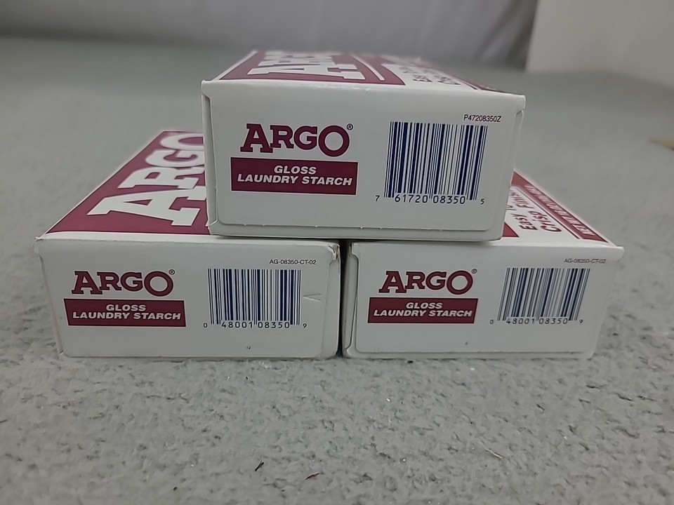 3x ARGO GLOSS LAUNDRY STARCH No Date 16 oz Crisp Finish Sealed NOS | eBay
