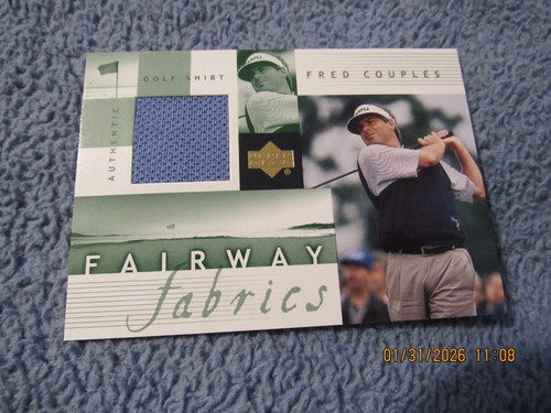 2002 Upper Deck Golf Fairway Fabrics Golf Shirt Card Fred Couples | eBay