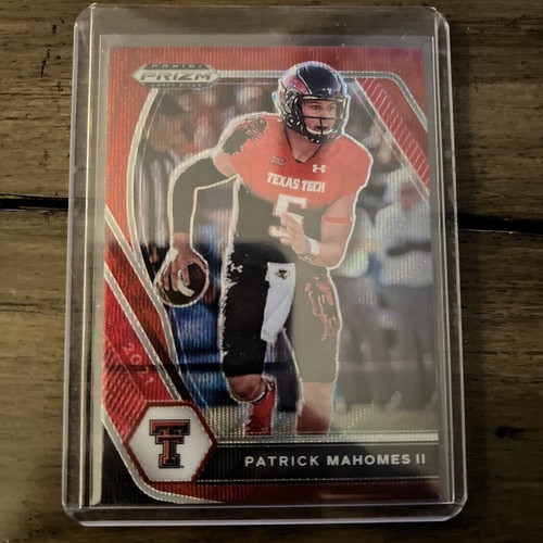 2021 Prizm Draft Picks Patrick Mahomes II RED Wave Prizm Card #7 Chiefs Star QB! | eBay