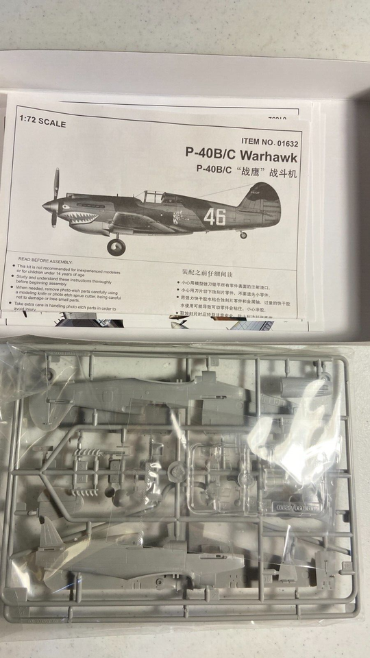 Trumpeter P-40B/C Warhawk 1/72 model kit #01632 9580208016320 | eBay