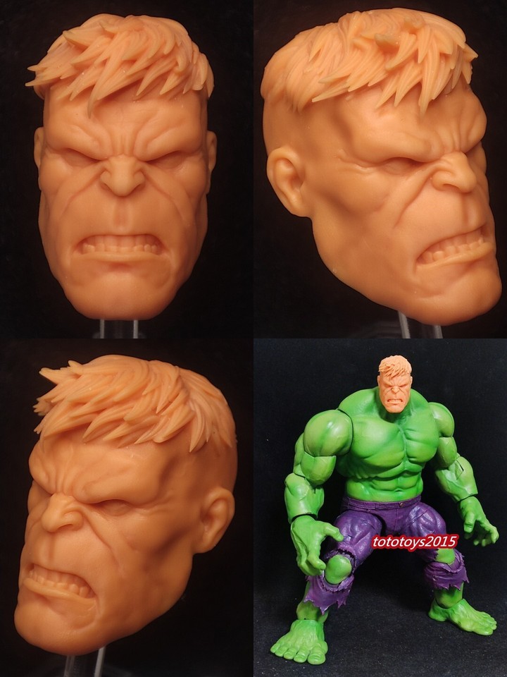 Painted 1:12 heroes Hulk Giant Short Hair Head Sculpt Fit 6'' ML Male ...