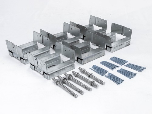 10Pcs 6x6 Concrete Deck Post Anchor Base Metal Post Bracket Post Base w ...