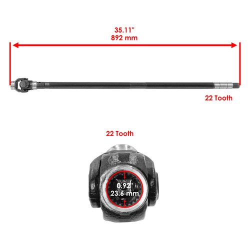 Front Rear Propeller Prop Drive Shaft for Kawasaki Mule 2510 KAF620 A ...