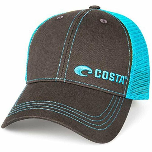 2017 Costa Del Mar Neon Trucker Hat Blue 097963553582 for sale online ...