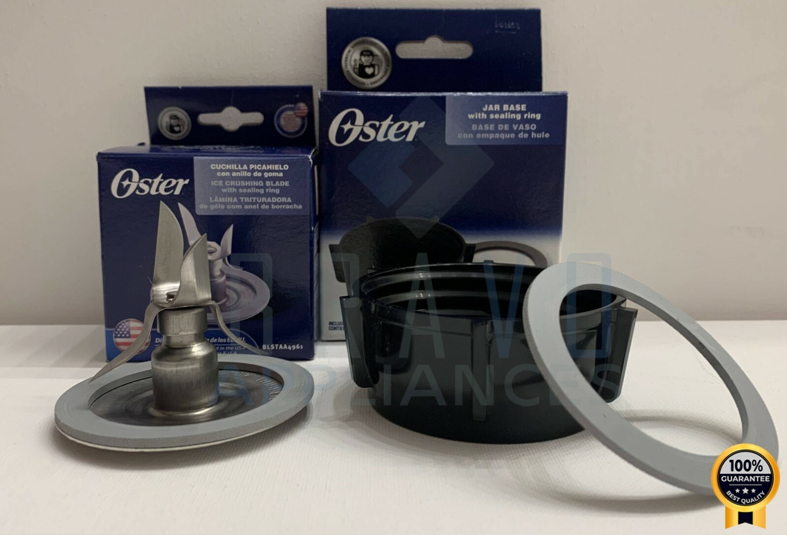 Genuine Oster Blade 4961 with Jar Base 4902 Stud & Coupling & 2 Sealing ...
