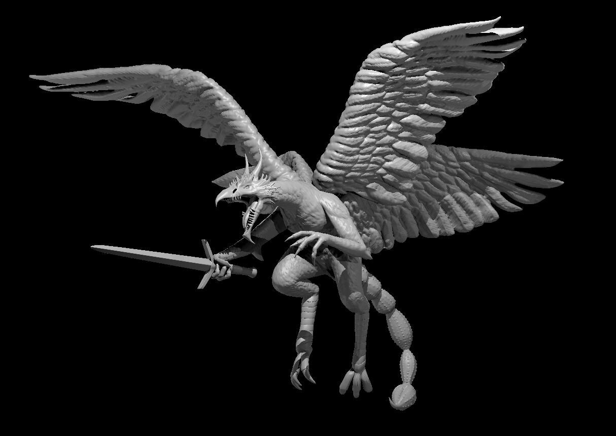 Pazuzu Demon Lord of Air Monster Manual 28mm Scale DND D&D Tabletop ...